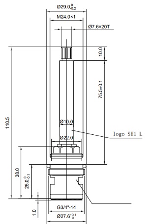 SH1L 3/4" Ceramic Shower Flow Valve -Kingsway Plumbing